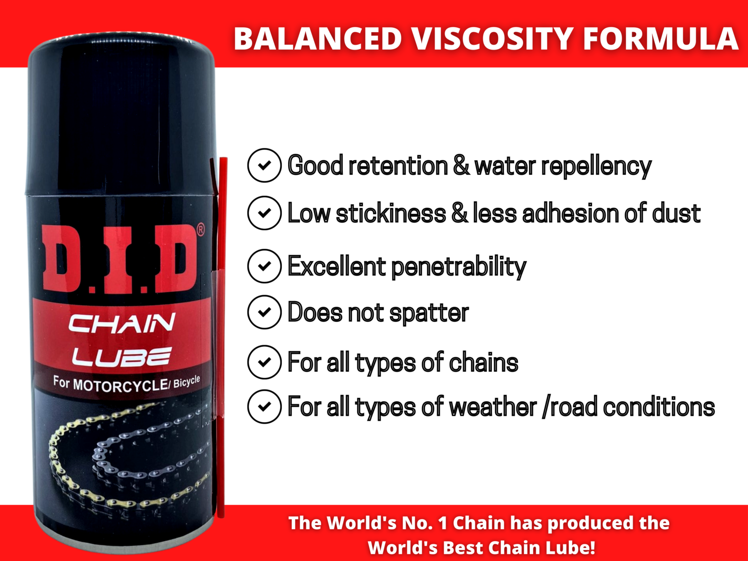 Motorcycle/Bicycle Chain Lube - D.I.D Philippines